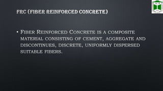 Introduction to Steel Fiber Reinforced Concrete (SFRC) | PPTX