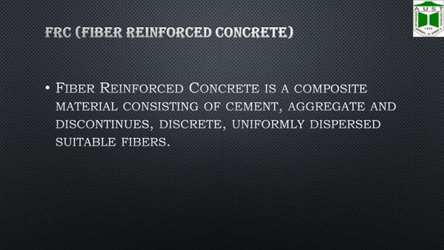 Introduction to Steel Fiber Reinforced Concrete (SFRC) | PPTX