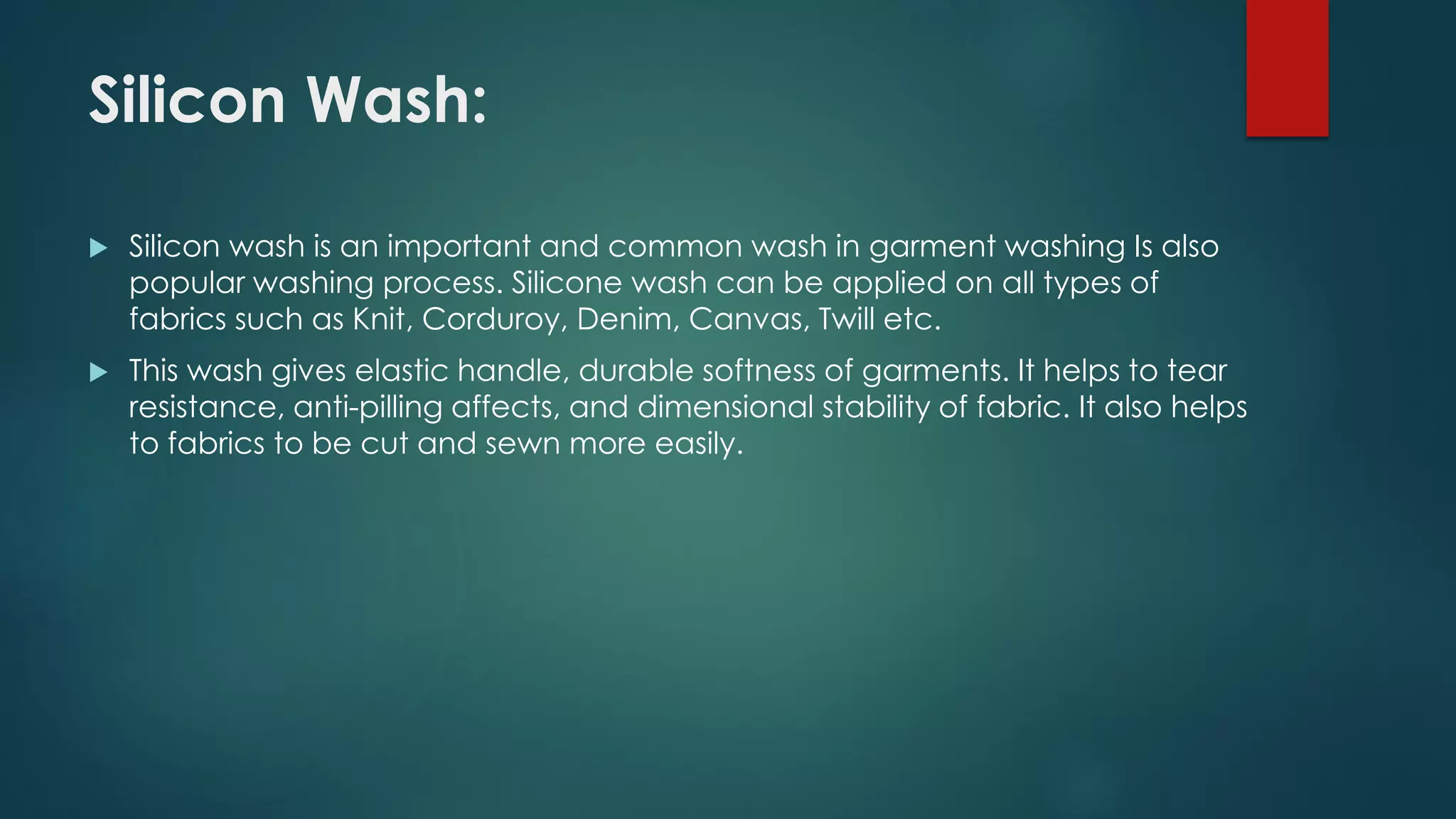 Presentation on silicon wash | PDF