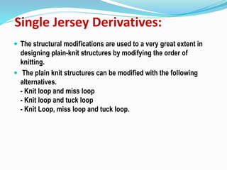 Presentation on single jersey fabrics | PDF