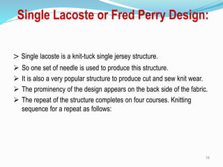 Presentation on single jersey fabrics | PPT