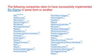 Presentation on six sigma | PPT