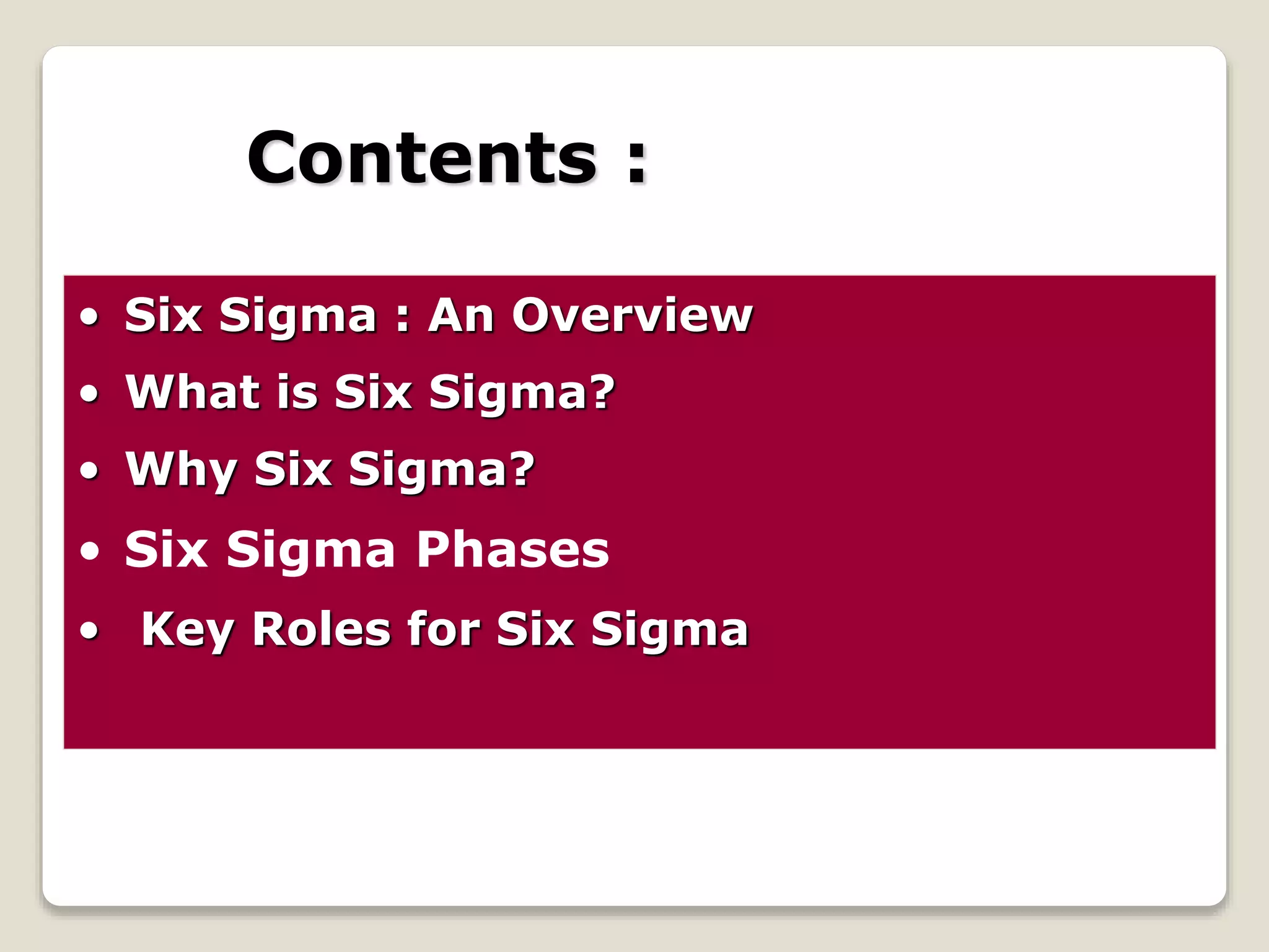 Presentation on six sigma roles | PPTX Presentation on six sigma roles | PPTX