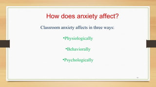 Classroom Anxiety | PPT