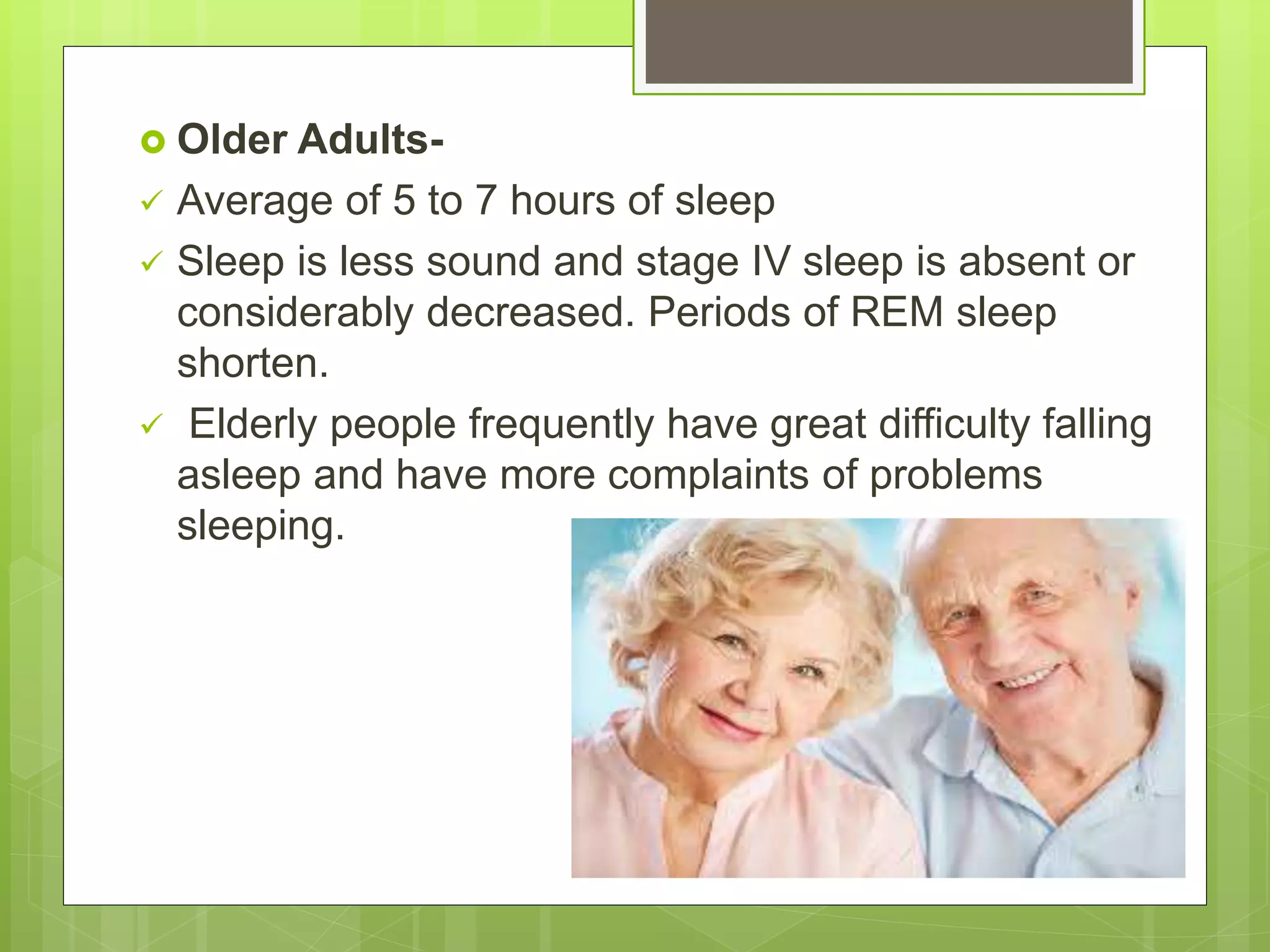 Presentation on sleep pattern | PPTX