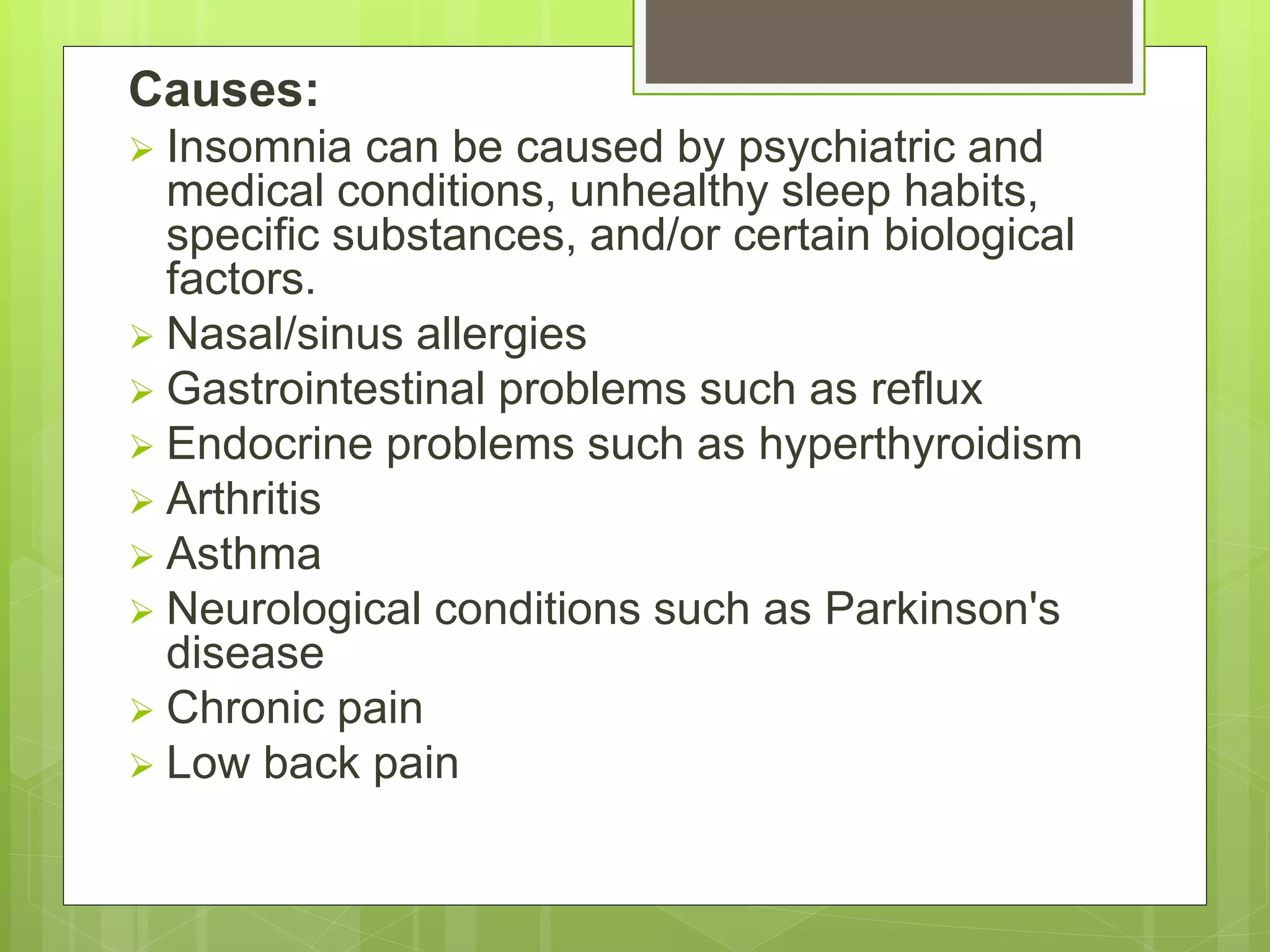 Presentation on sleep pattern | PPTX