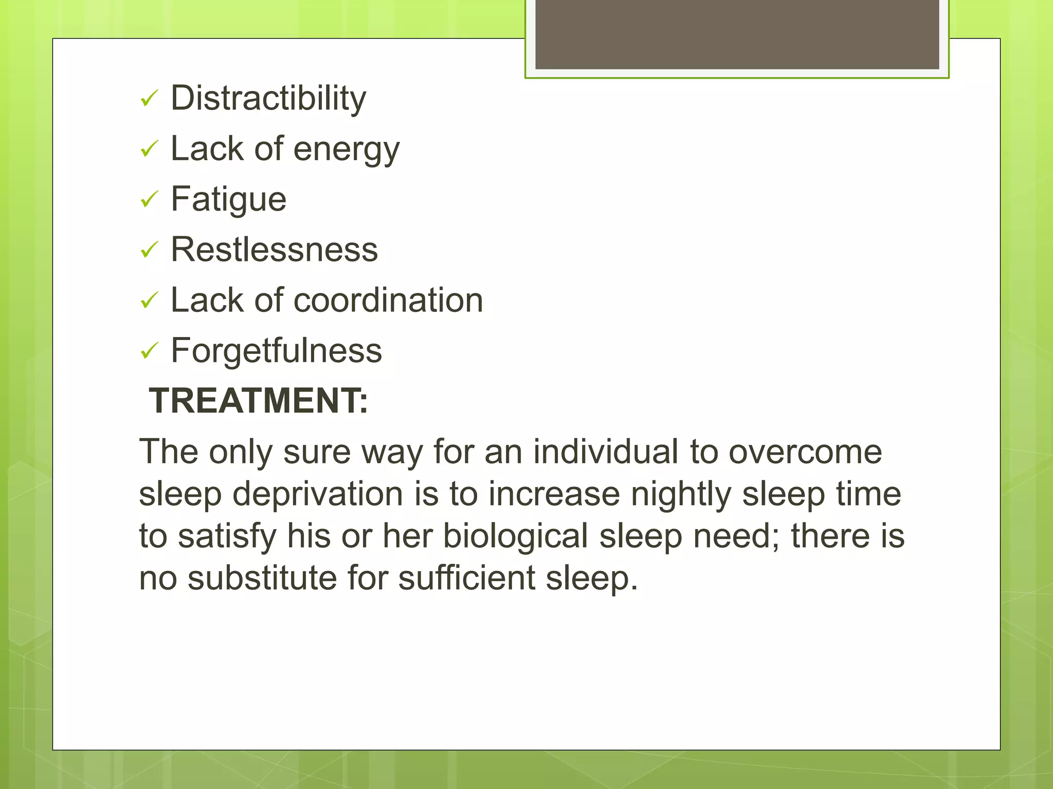 Presentation on sleep pattern | PPTX