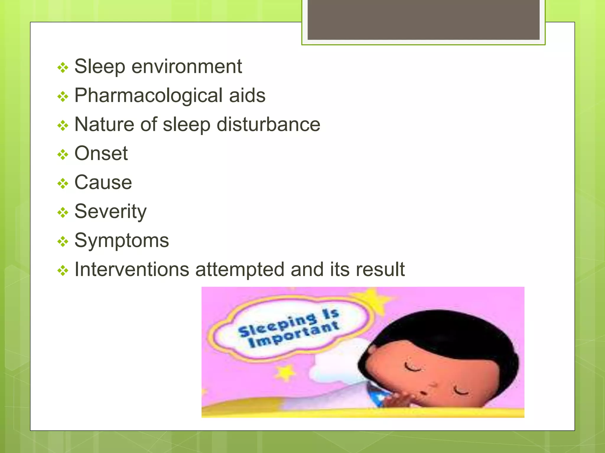 Presentation on sleep pattern | PPTX