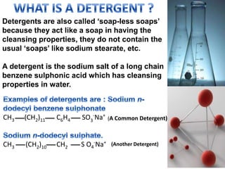Presentation on soaps and detergents | PPTX