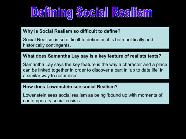 Presentation on social realism | PPT