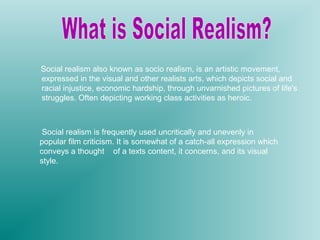 Presentation on social realism alt | PPT