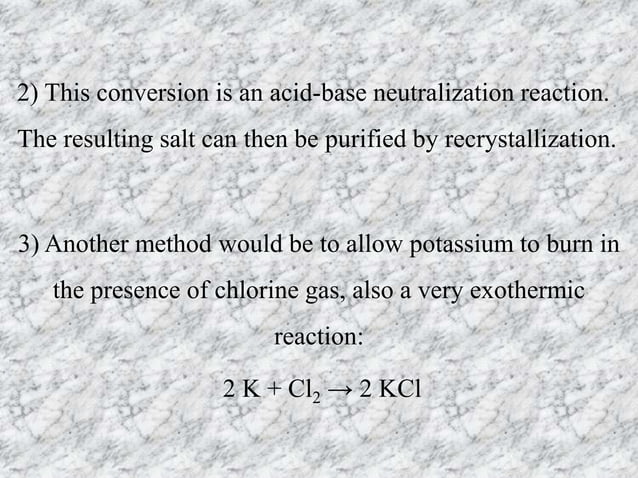 Presentation on sodium salt & potassium salt | PPTX | Chemistry | Science