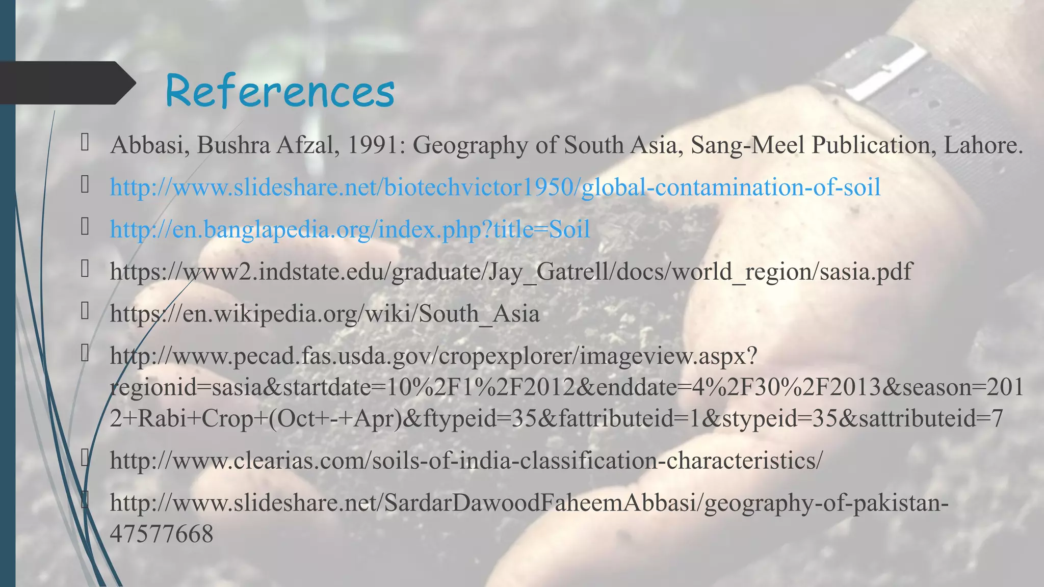 Presentation on soil of south asia | PPT