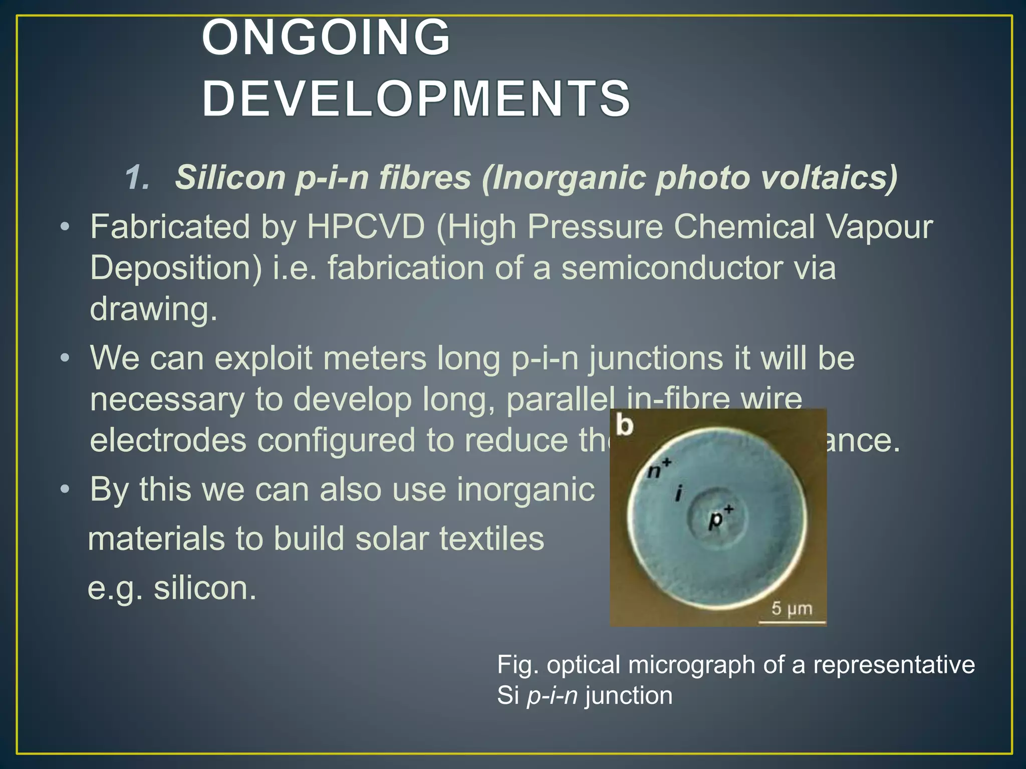 Presentation on solar cell textiles | PPTX