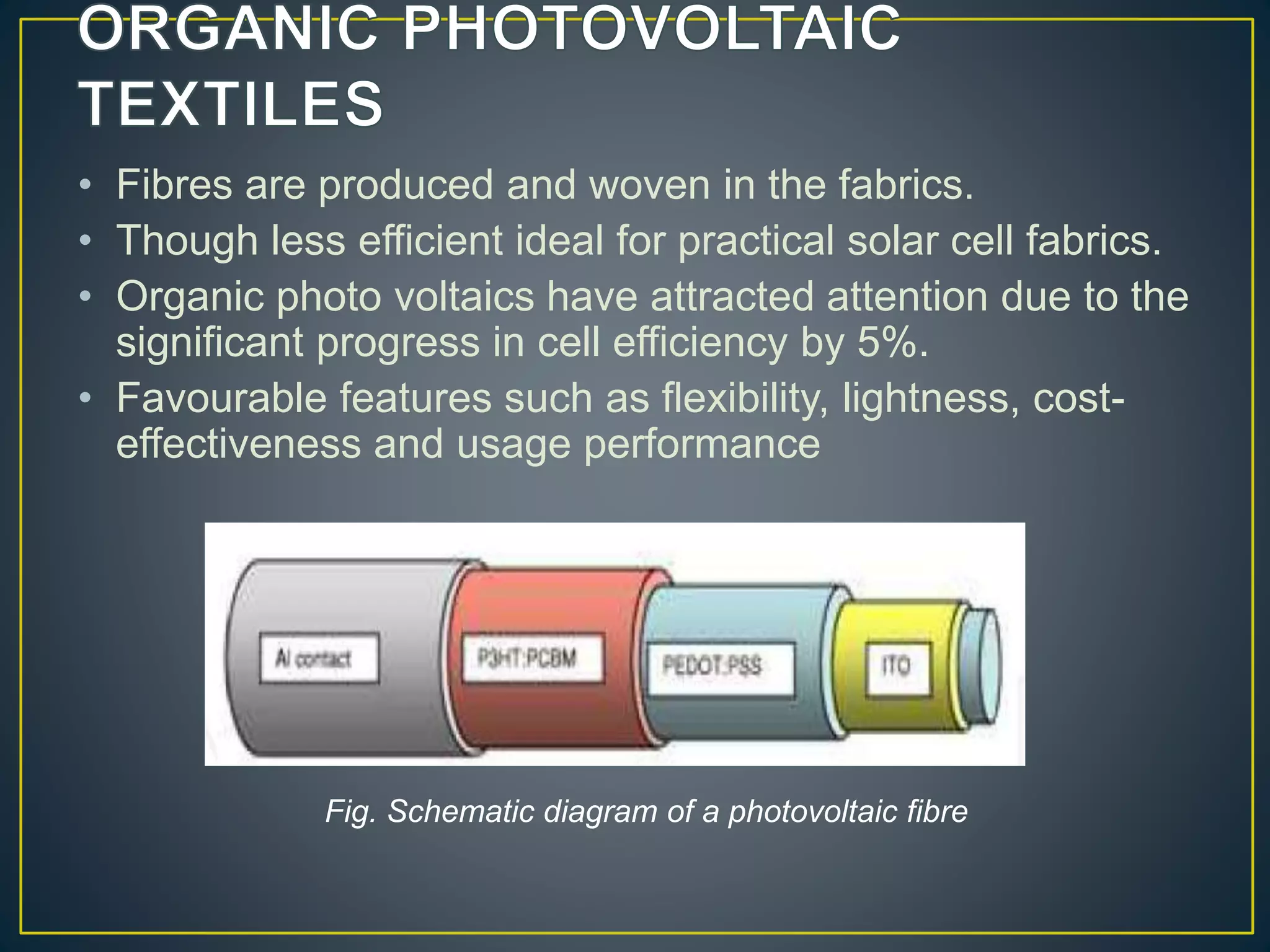 Presentation on solar cell textiles | PPTX