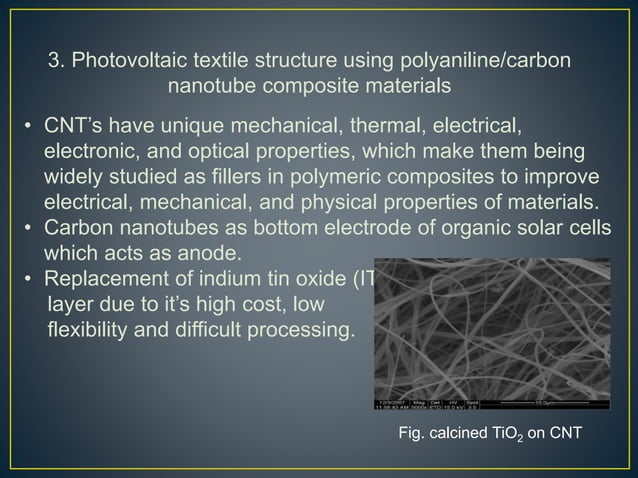 Presentation on solar cell textiles | PPTX