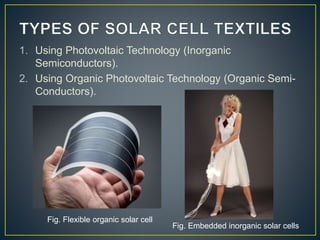 Presentation on solar cell textiles | PPT