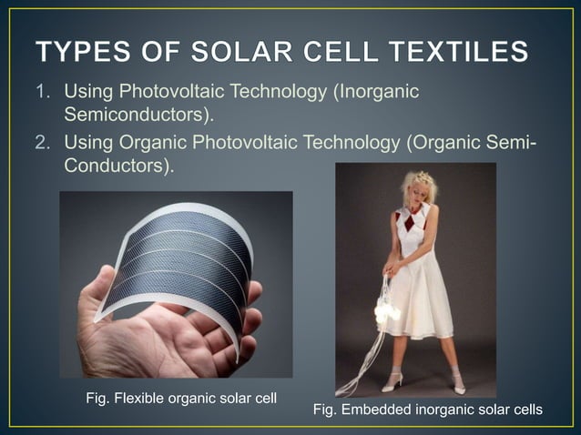 Presentation on solar cell textiles | PPTX