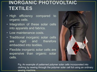Presentation on solar cell textiles | PPT