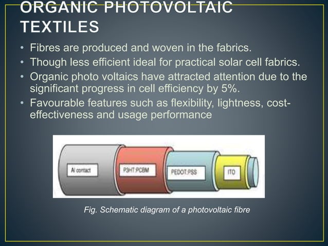 Presentation on solar cell textiles | PPTX