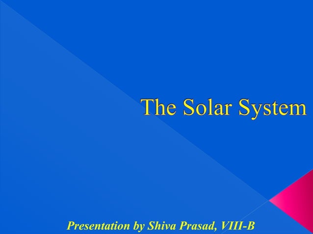 Presentation on solar system | PPTX