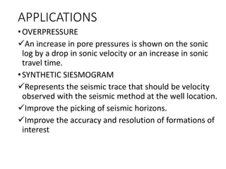 Presentation on sonic log | PPTX