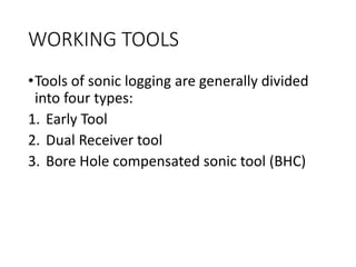 Presentation on sonic log | PPTX