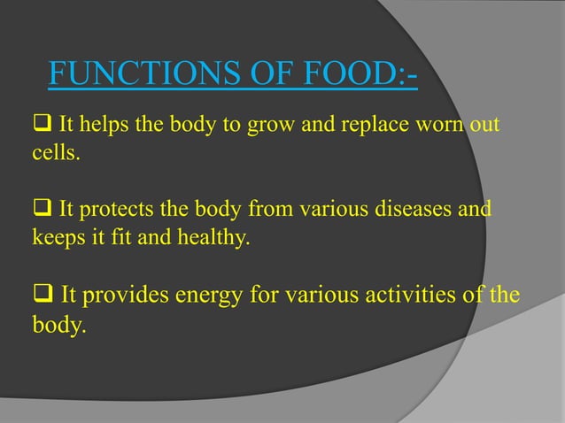 presentation on source of food - in english | PPT