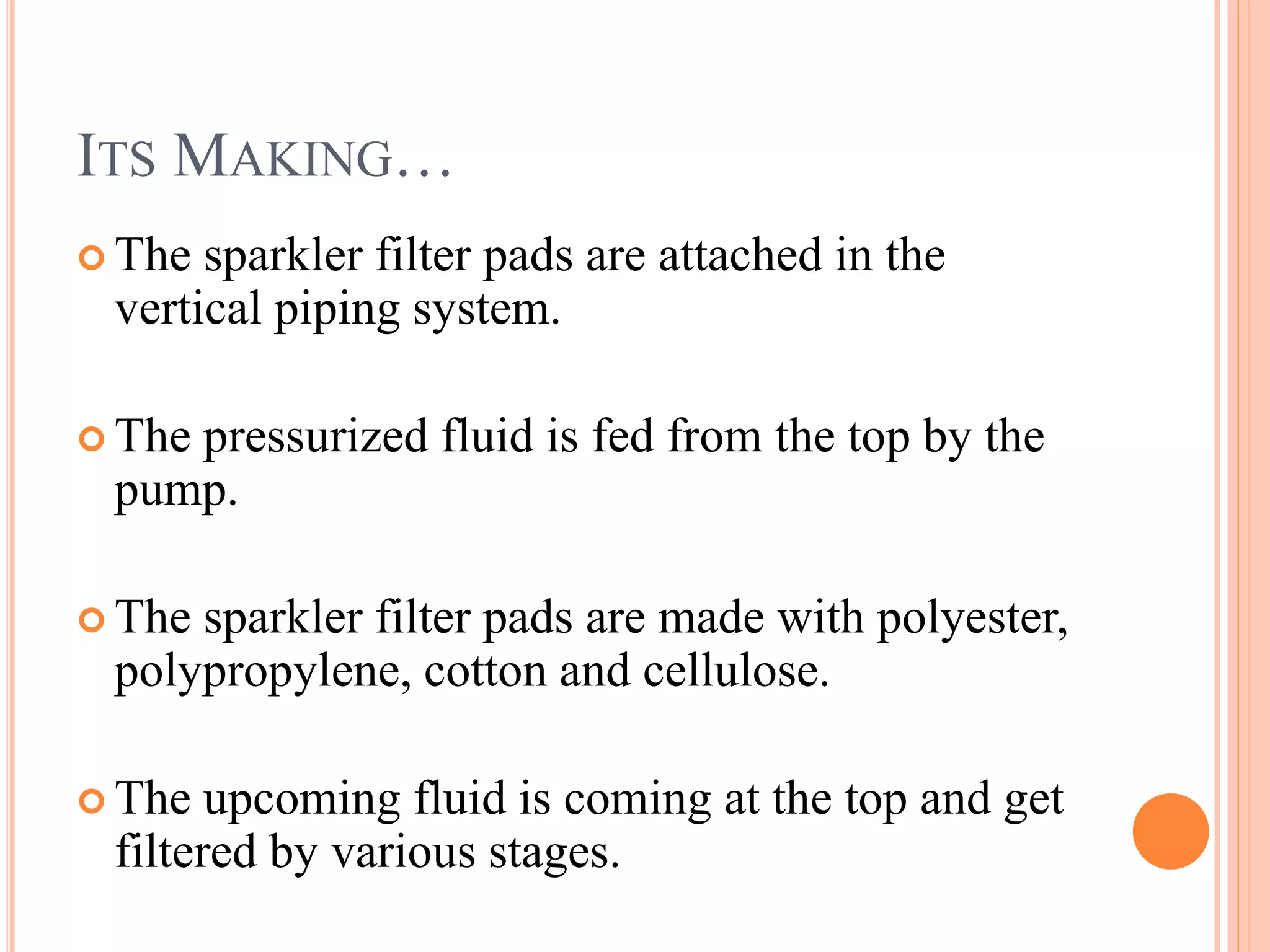 Presentation on sparkler filter bag | PPTX