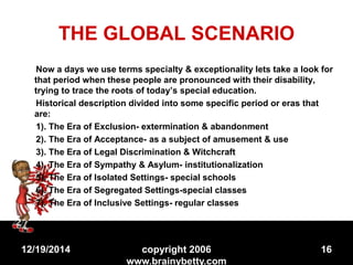 special education,characteristics, objectives & principles. | PPTX