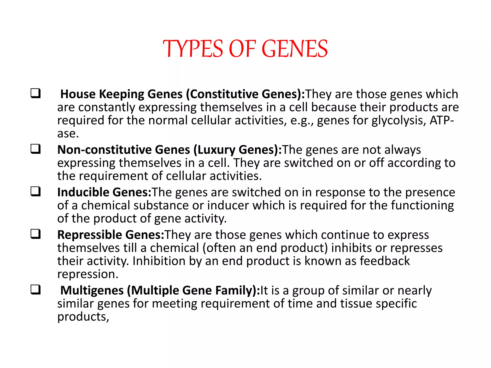 Presentation on st. and function of gene | PPTX