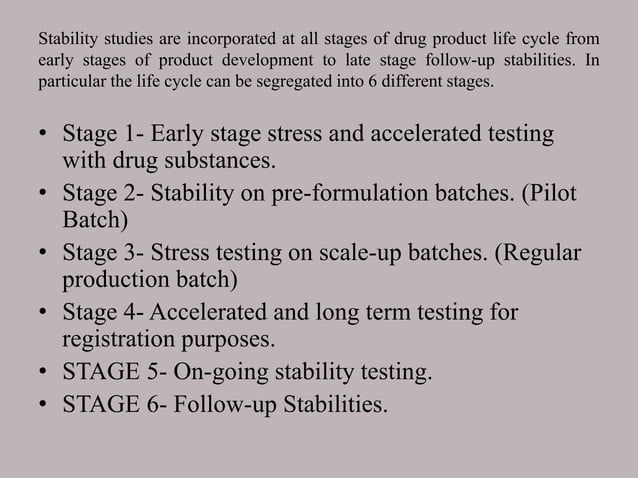 Presentation on stability study | PPTX