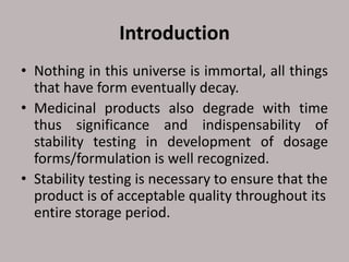 Presentation on stability study | PPTX