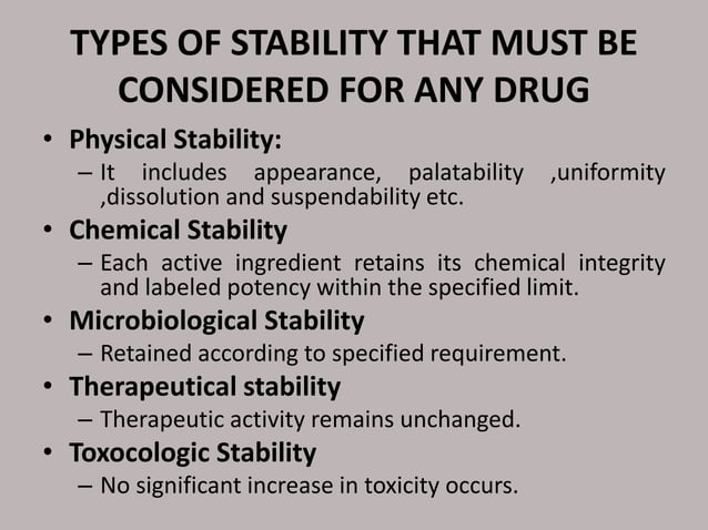 Presentation on stability study | PPTX