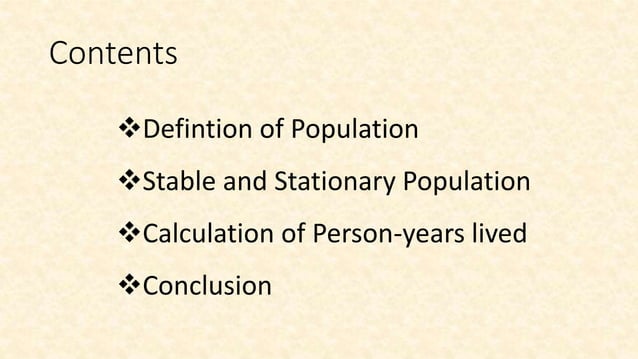Presentation on stable and stationary population by Amin | PPT