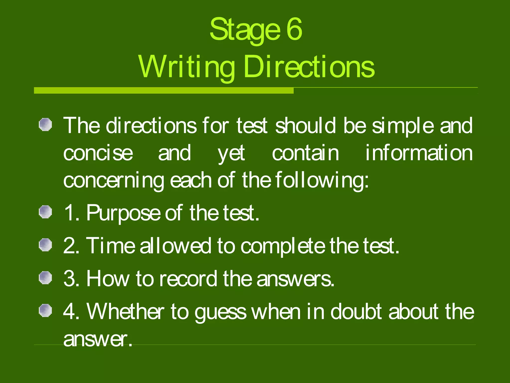 stages of test construction | PPT