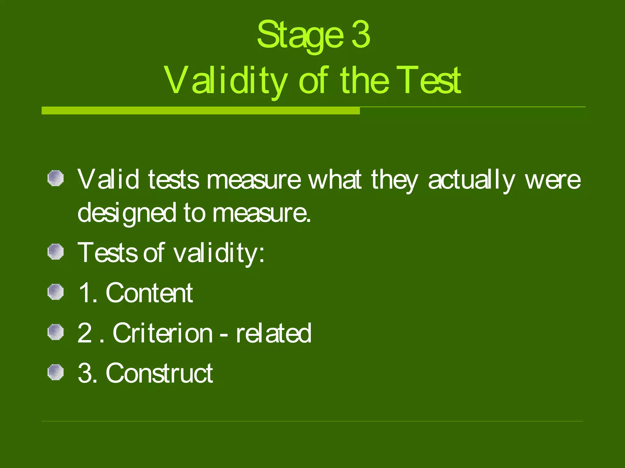 stages of test construction | PPT
