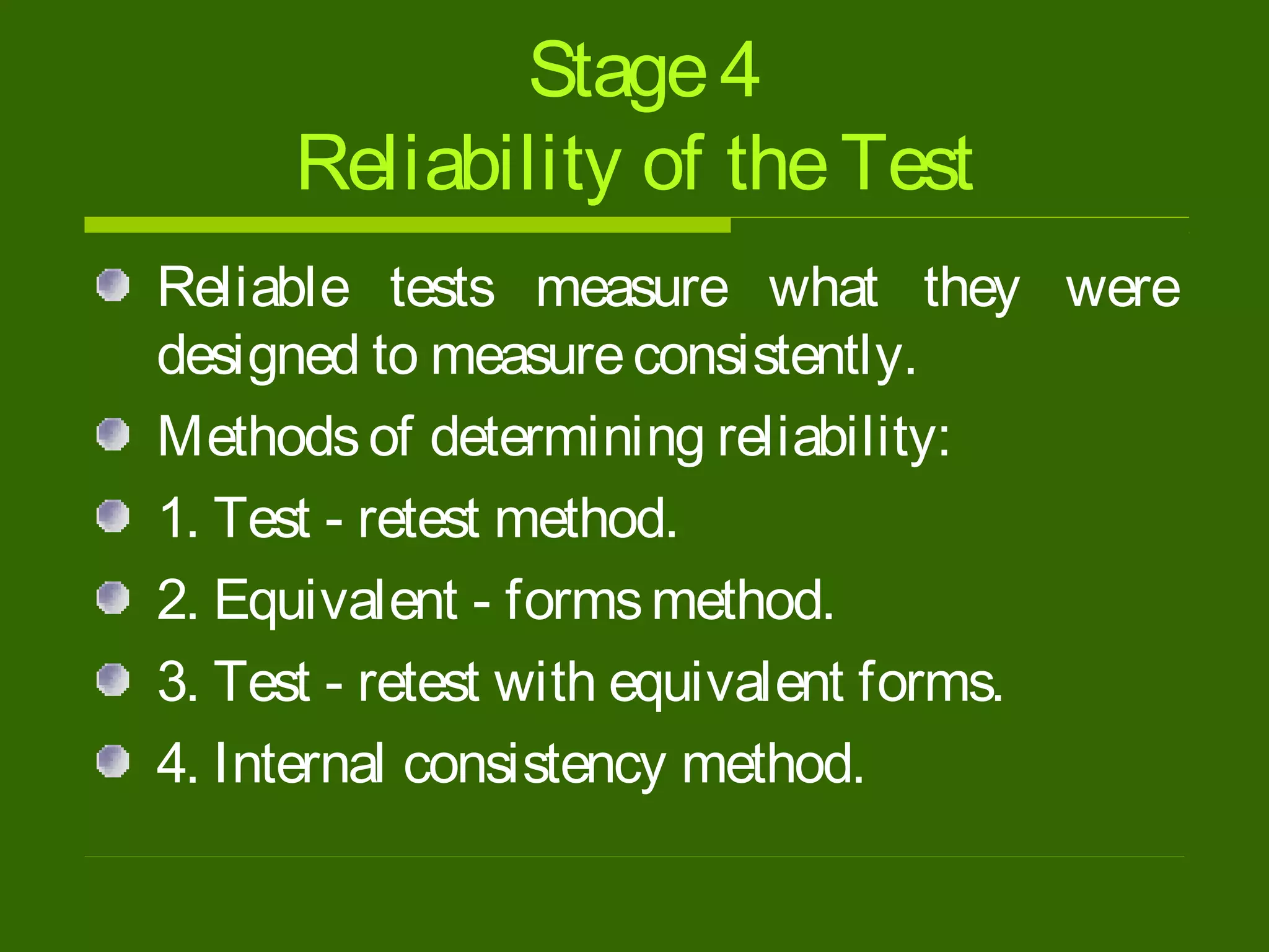 stages of test construction | PPT