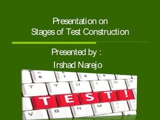 stages of test construction | PPT