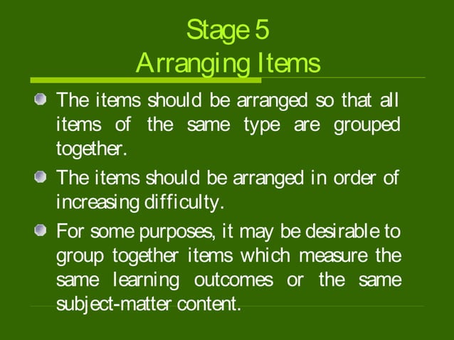 stages of test construction | PPT