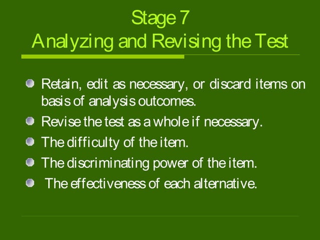 stages of test construction | PPT