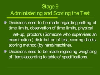 stages of test construction | PPT
