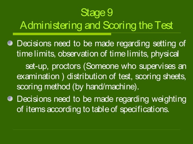 Stages Of Test Construction Ppt