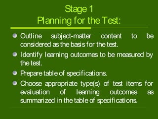 stages of test construction | PPT