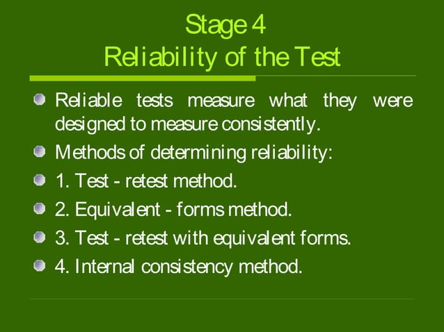 stages of test construction | PPT