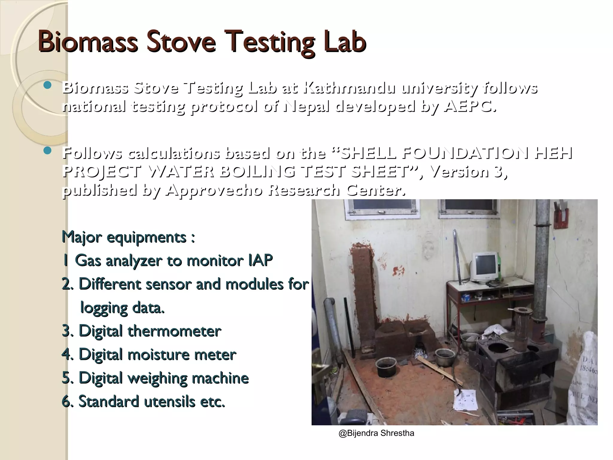 4. Presentation on standards and testing of cook stoves | PPT
