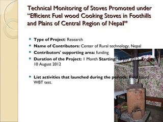 4. Presentation on standards and testing of cook stoves | PPT