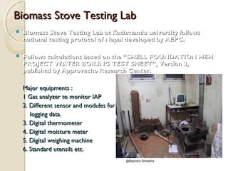 4. Presentation on standards and testing of cook stoves | PPT