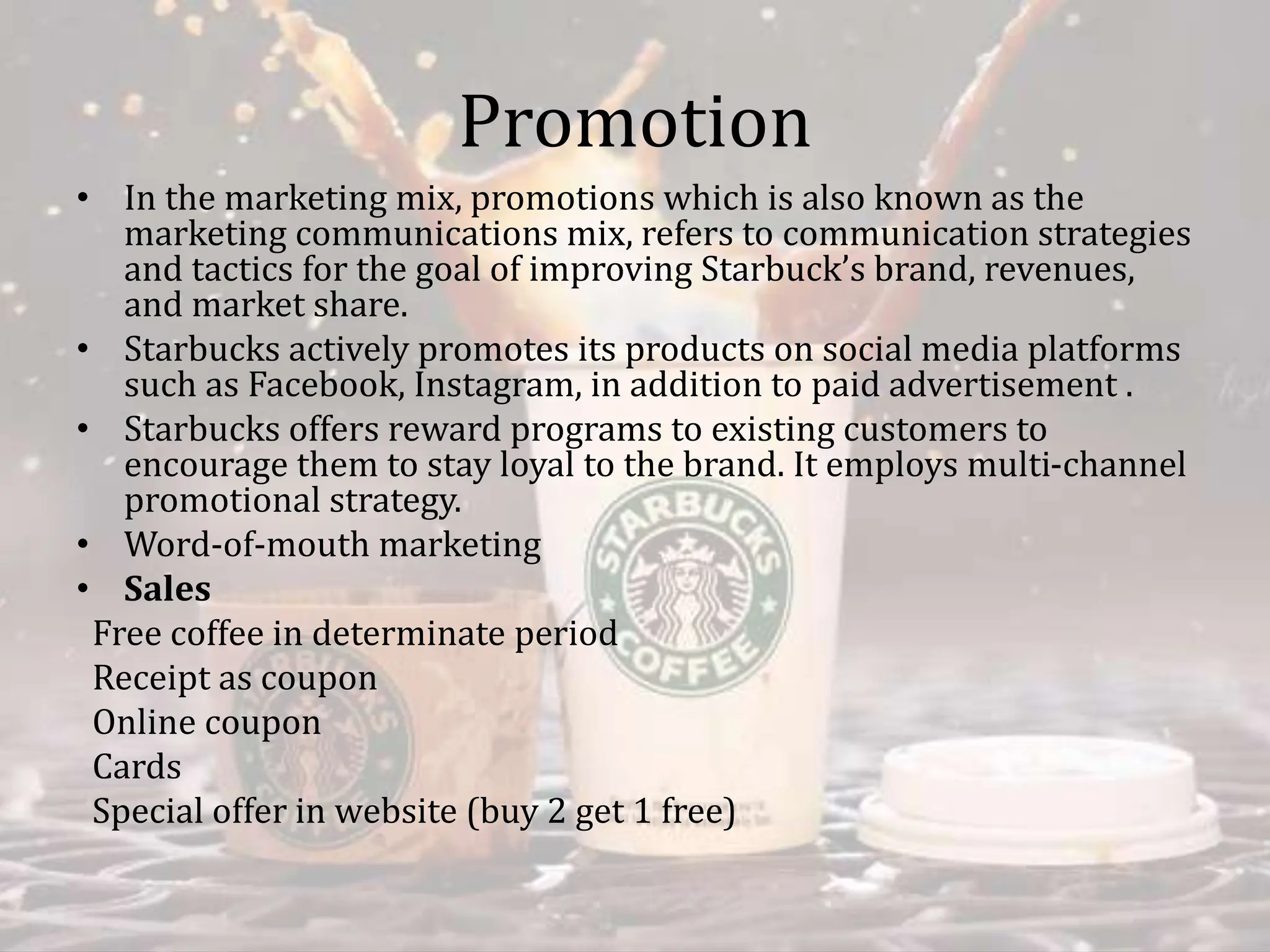 Presentation on Starbucks Marketing Strategy | PPTX