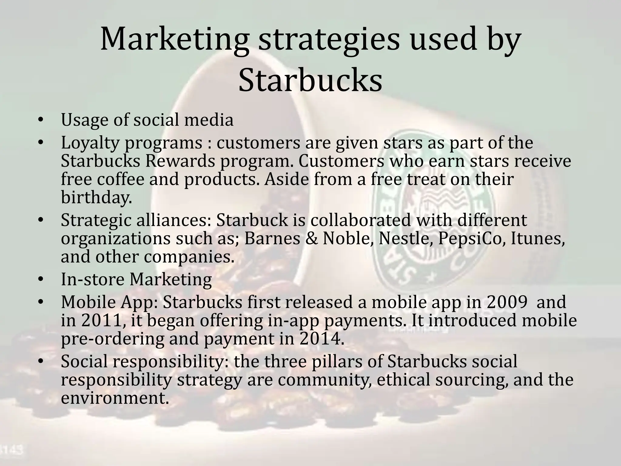 Presentation on Starbucks Marketing Strategy | PPTX